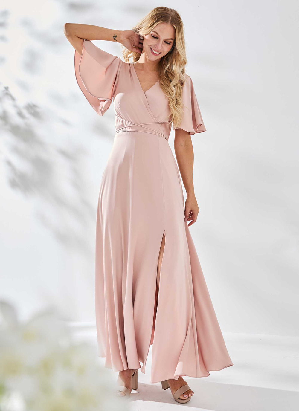 Ariana Dress, Neutral Blush